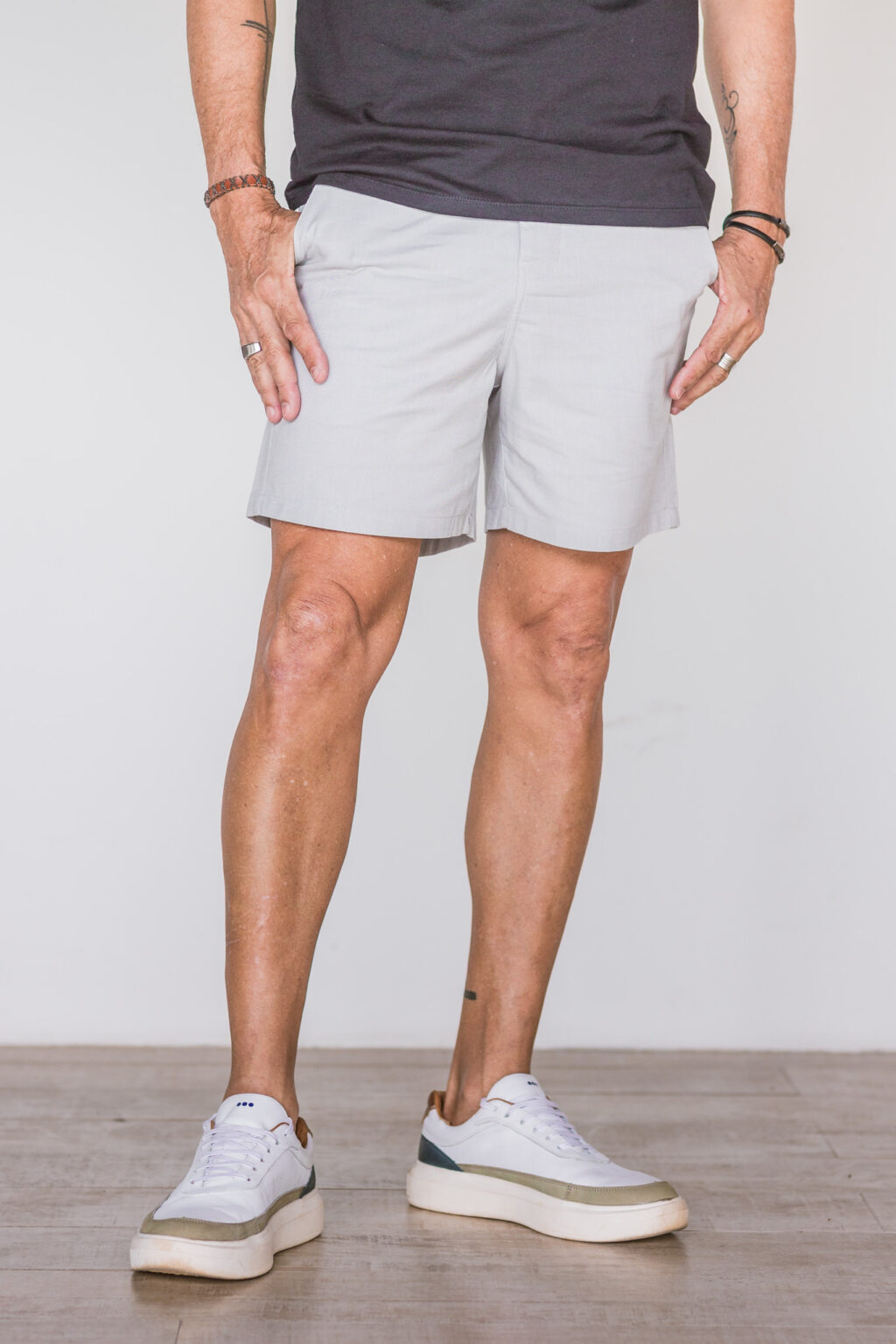 Bermuda Social Mônaco Cinza Claro - Ciao for Men