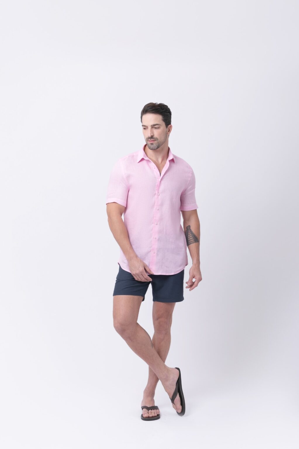 Camisa de Linho Capri Rosa - Ciao for Men