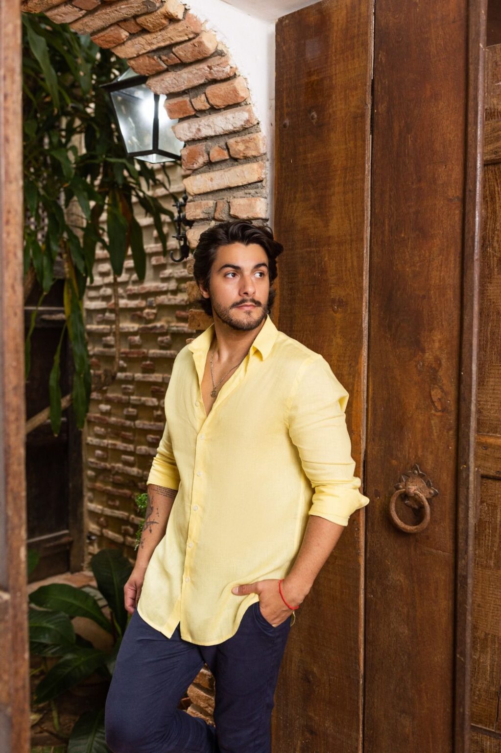 Camisa de Linho Capri Irlandês Amarelo Claro - Ciao for Men